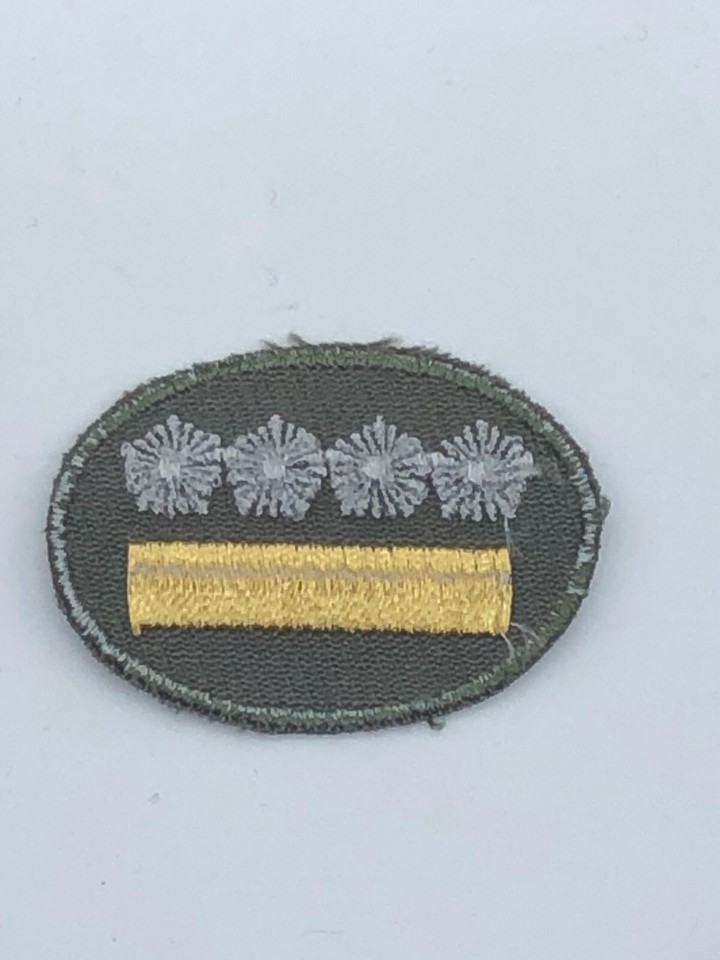 Vintage East German General Hat Rank Patch SCARCE 4 Star - UNISSUED | eBay