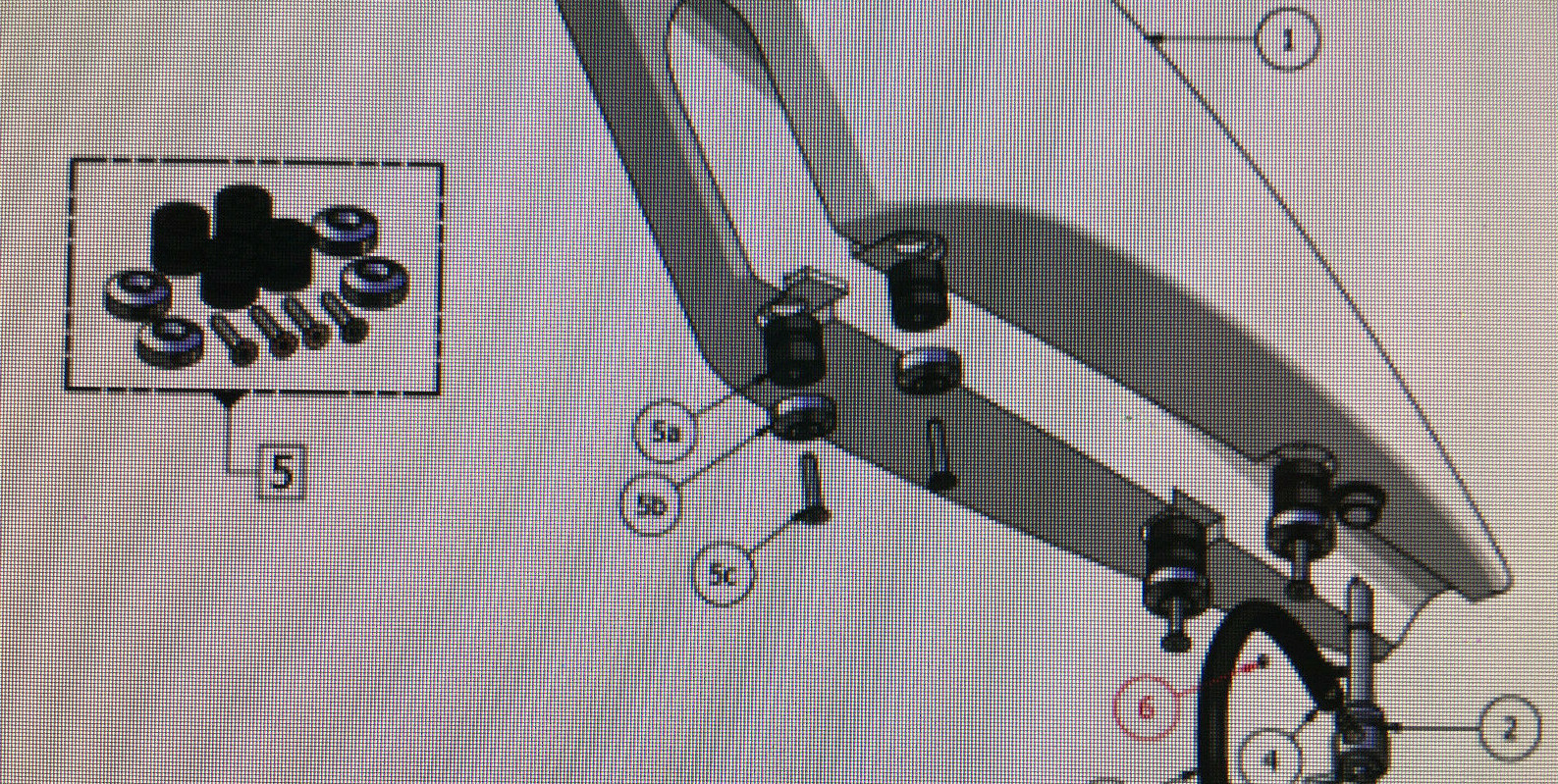 BIG DOG MOTORCYCLES GAS TANK MOUNT SET 4 FUEL TANK CHOPPER RIDGEBACK ...