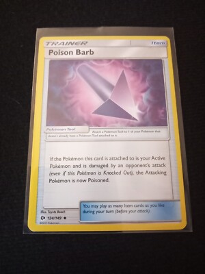 Pokémon TCG Poison Barb Sun & Moon Base Set 124/149 Regular Uncommon | eBay