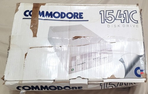 Commodore 1541C C64 Floppy Disk Drive + Damaged Box Cords Manual Floppy ...