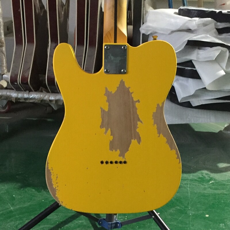 Custom Shop Nitro Yellow Color TL Electric Guitar SS Chrome Hardware ...