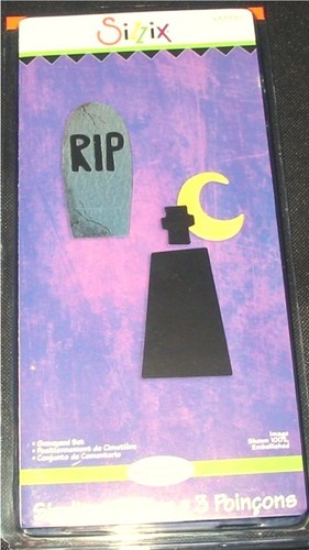 Graveyard Sizzix Sizzlits Halloween Die Set 655551 NEW! Tombstone RIP ...