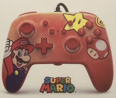 Brand New! PowerA -Mario Vintage Enhanced Wired Controller for Nintendo ...