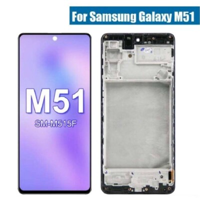 For Samsung Galaxy M51 M515 With FRAME LCD Screen Display Replacement ...