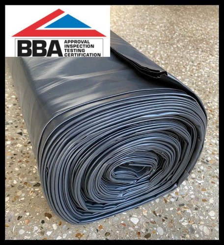 4 metre Wide Black DAMP PROOF MEMBRANE DPM VARIOUS LENGTHS 300 MICRON ...
