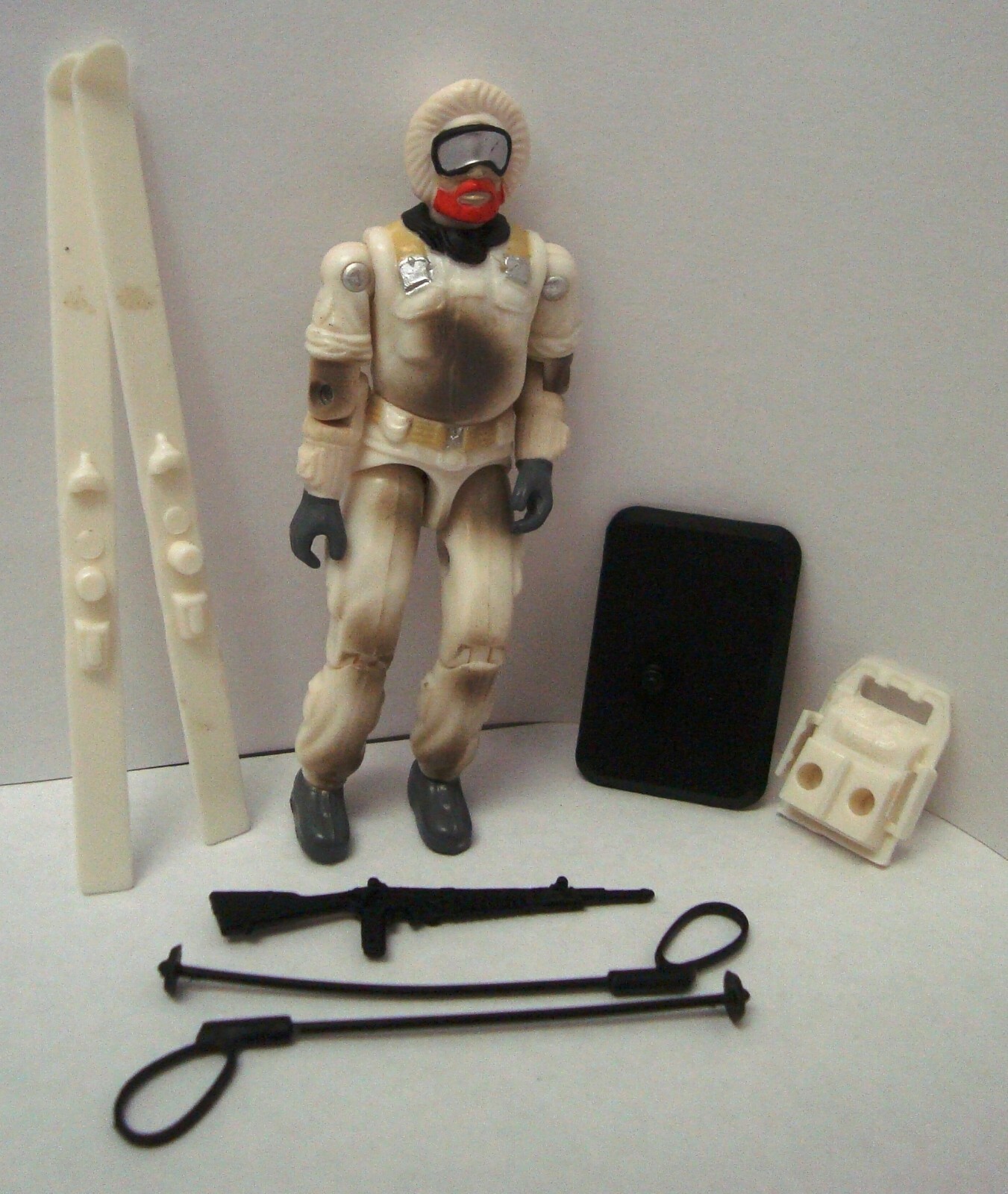 VINTAGE GI JOE SNOW JOB V2 ARCTIC TROOPER SKI POLES 1997 100% COMPLETE ...