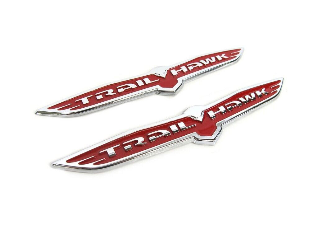15-17 JEEP RENEGADE TRAILHAWK EMBLEM NAMEPLATE BADGE SET OF 2 NEW MOPAR ...