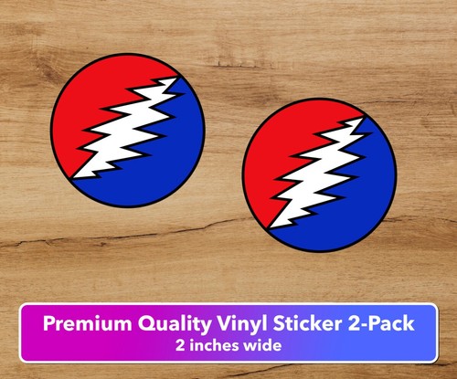 Grateful Dead Steal Your Face Bolt 2x Premium Deadhead Stickers 2in ...