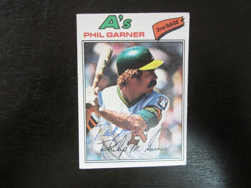 1977 Topps # 261 Phil Garner Autograph Signed Card Oakland Athletics (M ...