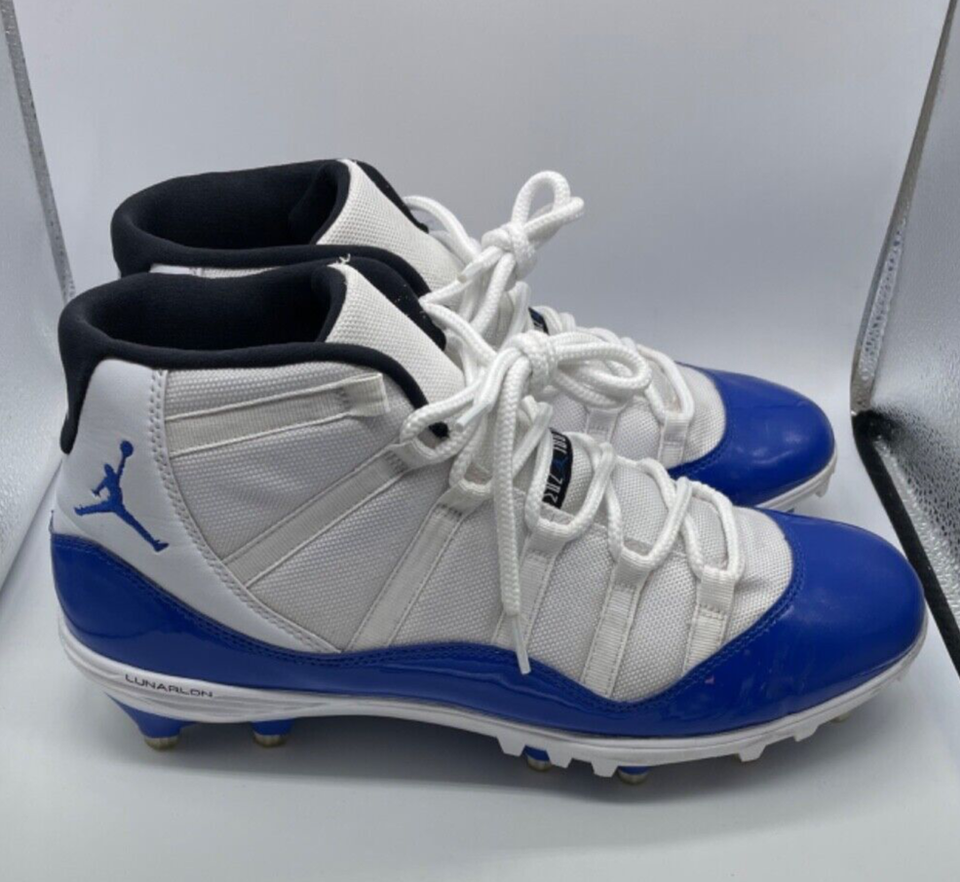 Size 13 - Air Jordan Retro 11 TD Football Cleats Royal Blue - VERY ...