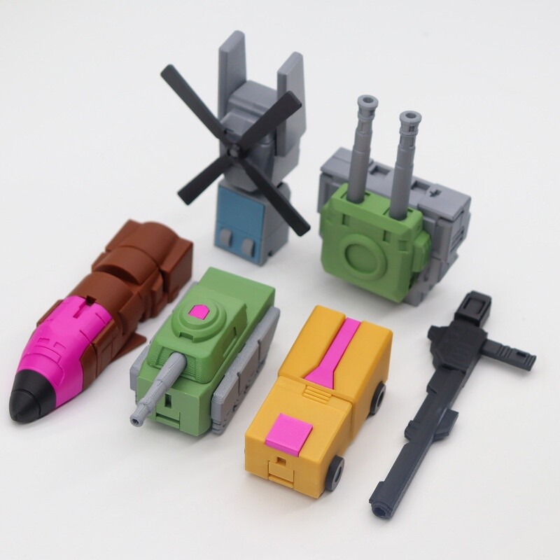 3D DIY Big Gun/Release All Members Upgrade Kit For MS-TOYS Bruticus G1 ...