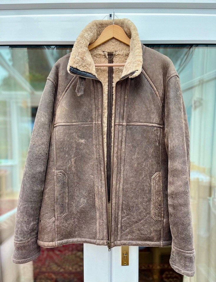 Royal Ram, Men's Lambskin Jacket, 46, Chocolate Forest Distressed, 5 ...