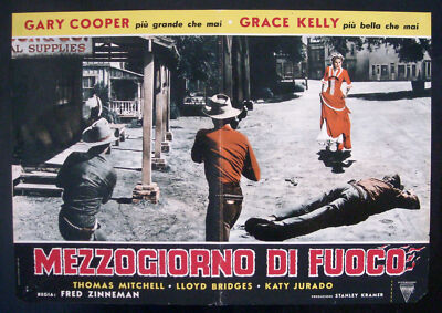 CINEMA-fotobusta MEZZOGIORNO DI FUOCO cooper, kelly, FRED ZINNEMAN | eBay