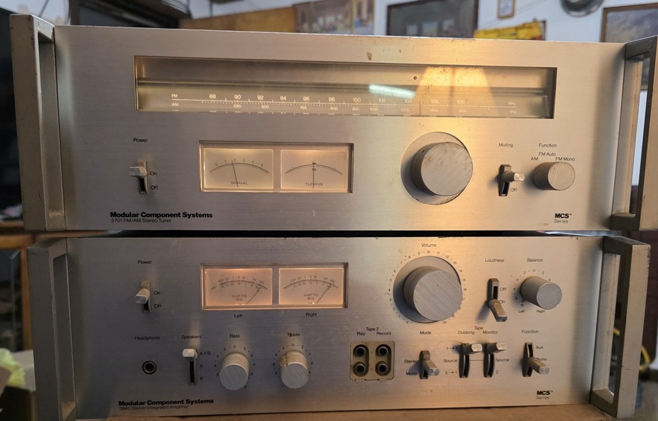 MCS Modular Component System Stereo Integrated Amplifier 3845 & 3701 AM ...