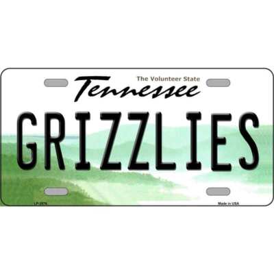 Grizzlies Tennessee Novelty State Metal License Plate Tag LP-2576 | eBay