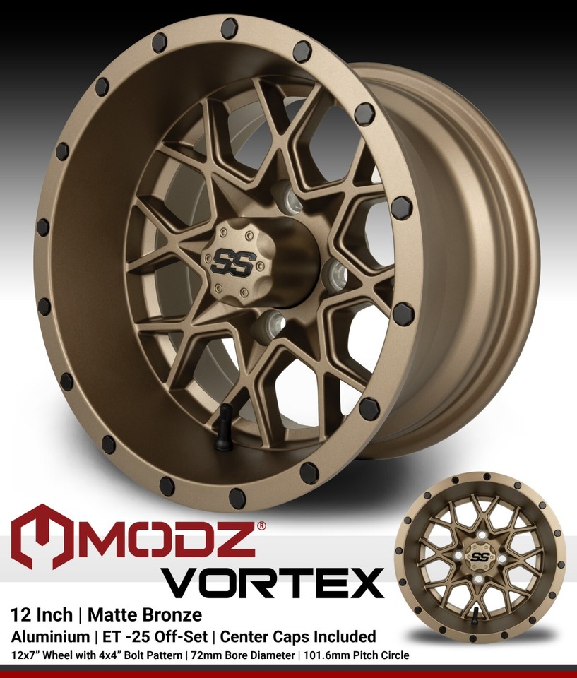 MODZ 12" Vortex Bronze - Golf Cart Wheel | eBay