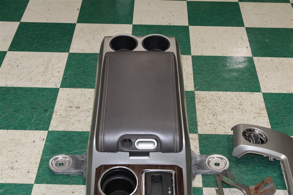 13' F150 Tan Wood Floor Shift Console Dusk Leather Armrest Dash Trim ...