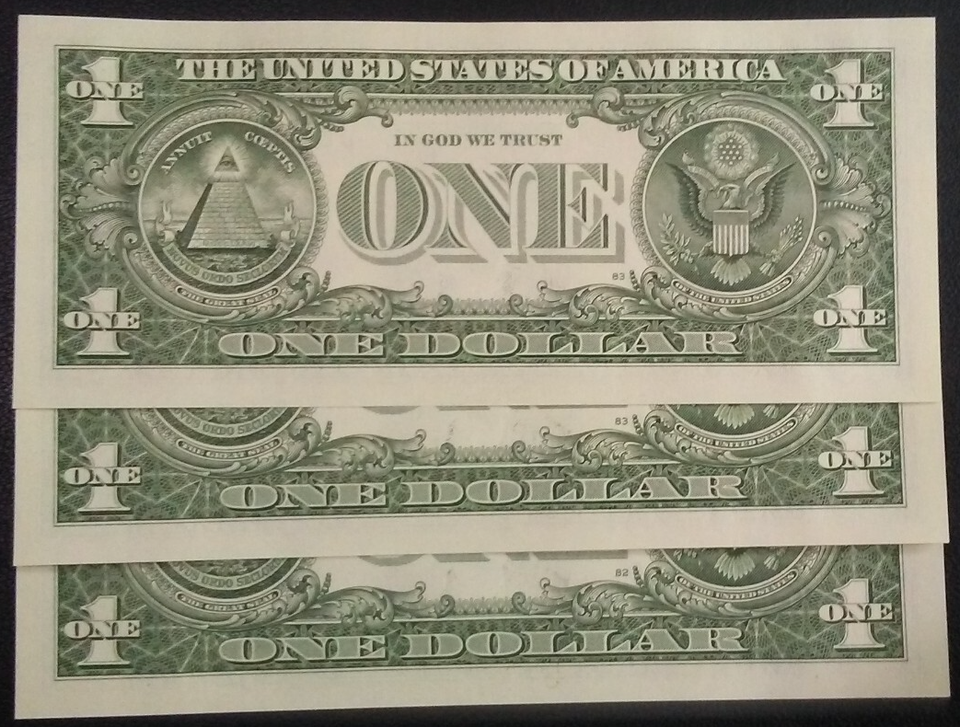 3X TRINARY , 0-8-2's Fancy Serial Number One Dollar Bills Note 2021 | eBay