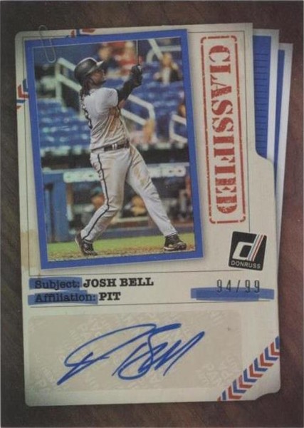 2020 Panini Donruss - Classified Signatures Blue #CLS-JB Josh Bell /99 ...