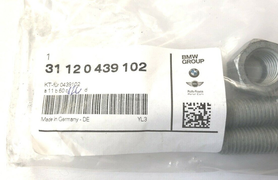 BMW Rolls Royce 31120439102 Tension Strut Bolt Kit New OEM | eBay