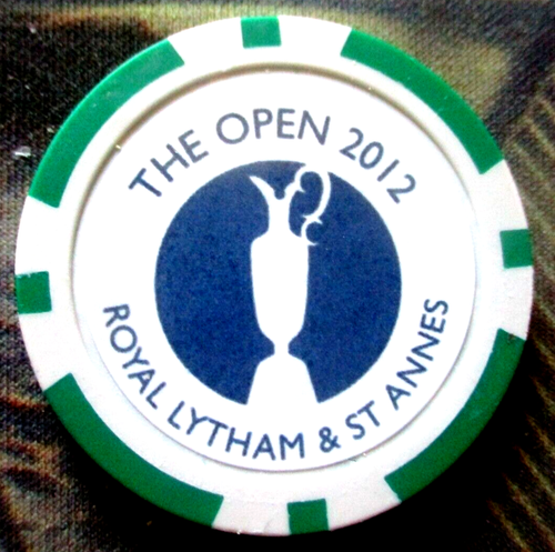 vtg 2012 BRITISH OPEN Golf Ball Marker - Poker Chip - Royal Lytham St ...
