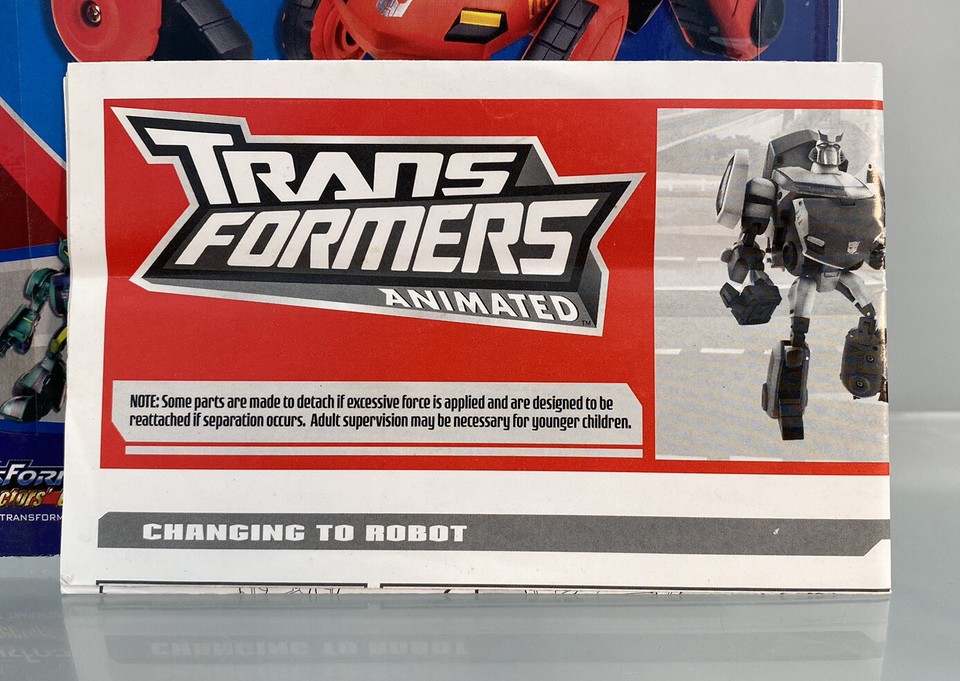 Transformers Animated Cybertron Mode Ironhide Deluxe Instructions Card ...
