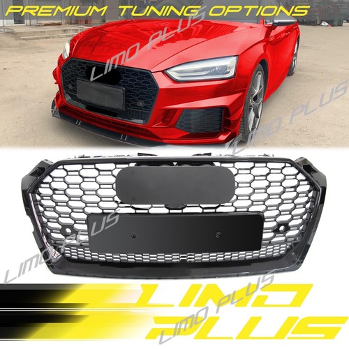 Gloss Black Front Bumper Grille Honeycomb Grill for Audi A5 B9 S5 F5 ...