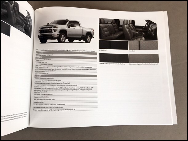 2020 Chevrolet Silverado HD Truck 58-page Original Sales Brochure ...