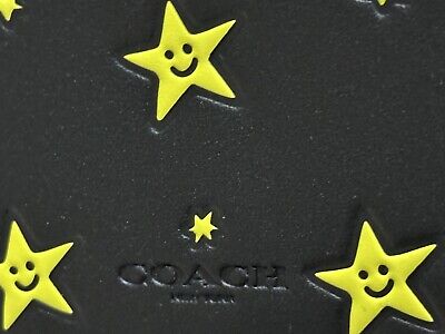 NWT COACH COSMIC SPACE STAR PRINT BLACK/MULTI LEATHER ZIP NWT COACH COSMIC SPACE STAR PRINT BLACK/MULTI LEATHER ZIP