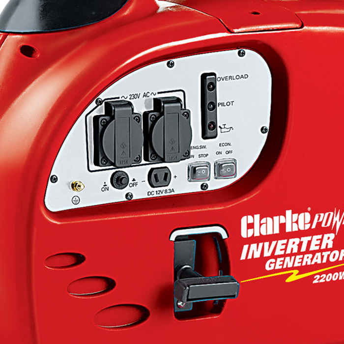CLARKE IG2200A 2.2 KILOWATT INVERTER GENERATOR - TWO 13A, 230V SOCKETS ...