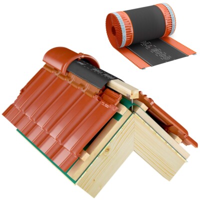 KAUFDACH® Firstband 180-390mm Firstrolle 5lfm Dachfirst Gratrolle ...