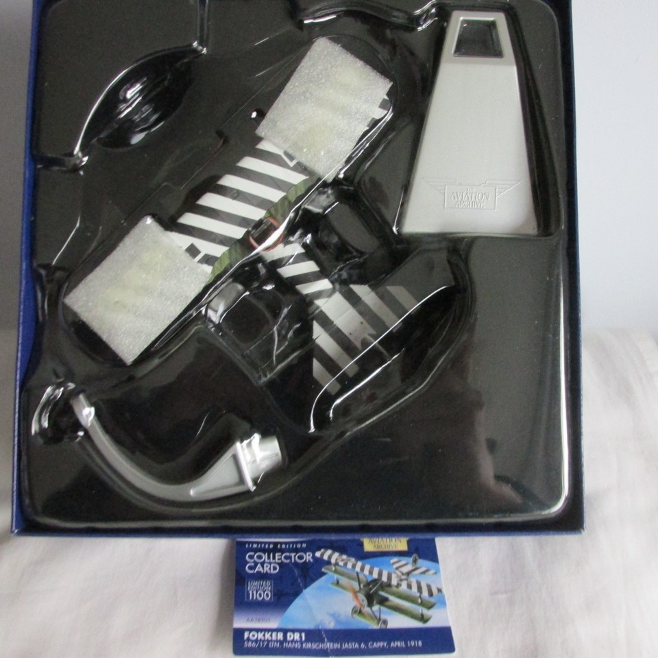 CORGI AVIATION ARCHIVE AA38305 FOKKER DR.1 HANS KIRSCHSTEIN 1918 1:48 ...