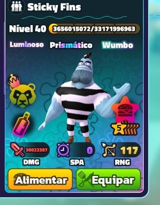 SPONGEBOB TOWER DEFENSE STICKY FINS SHINY WUMBO 5 STAS | eBay