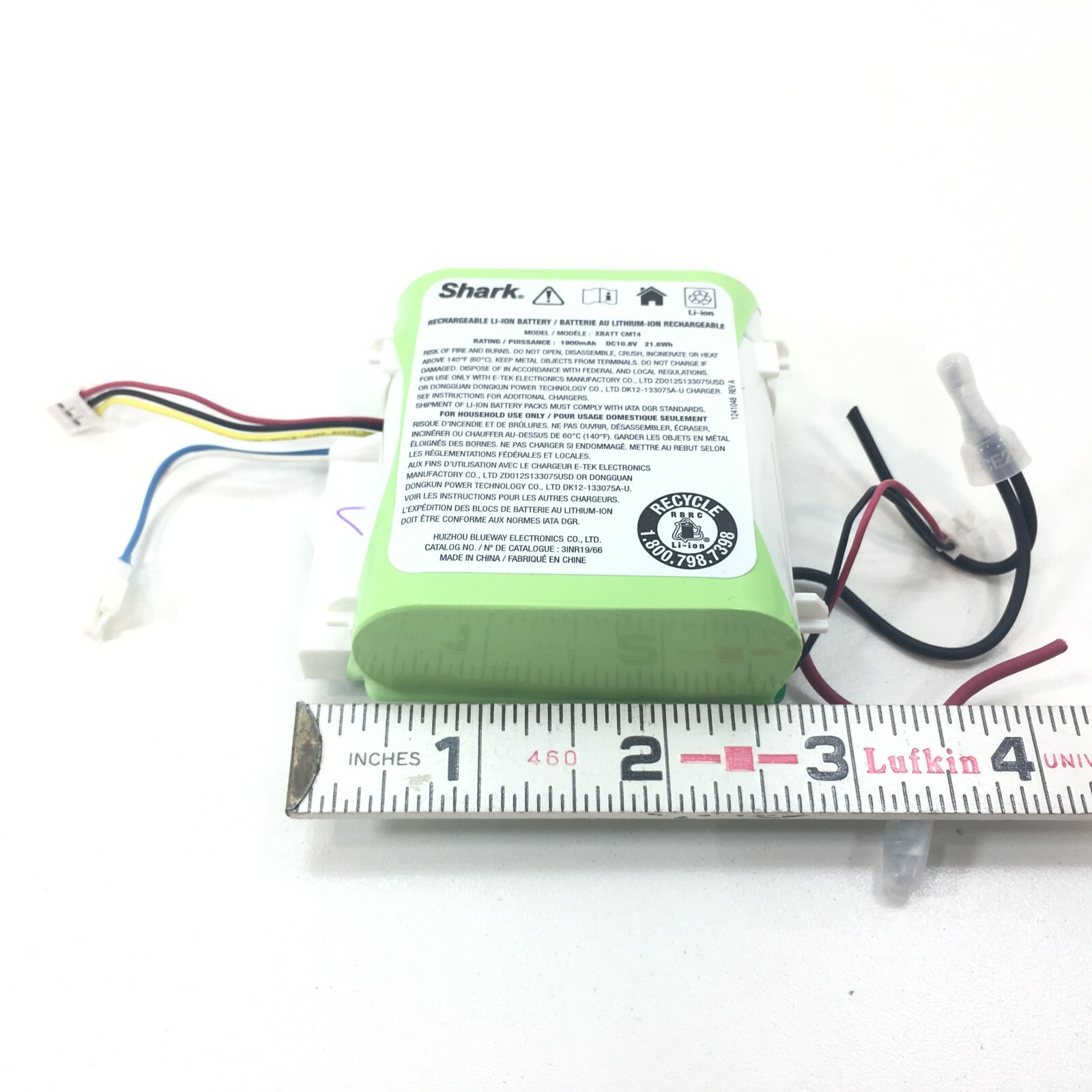 Genuine Shark VM252 VM252C QM250 BATTERY PACK 10.8V 1900mAh OEM Part ...