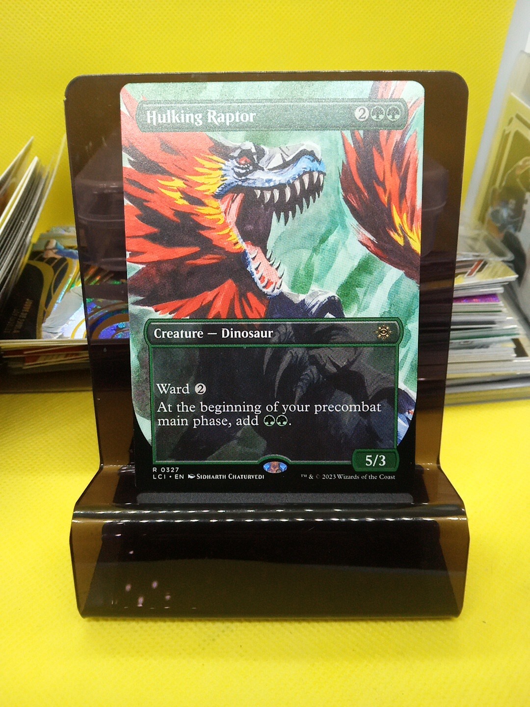 Hulking Raptor (Borderless) The Lost Caverns of Ixalan NM Rare CARD ...