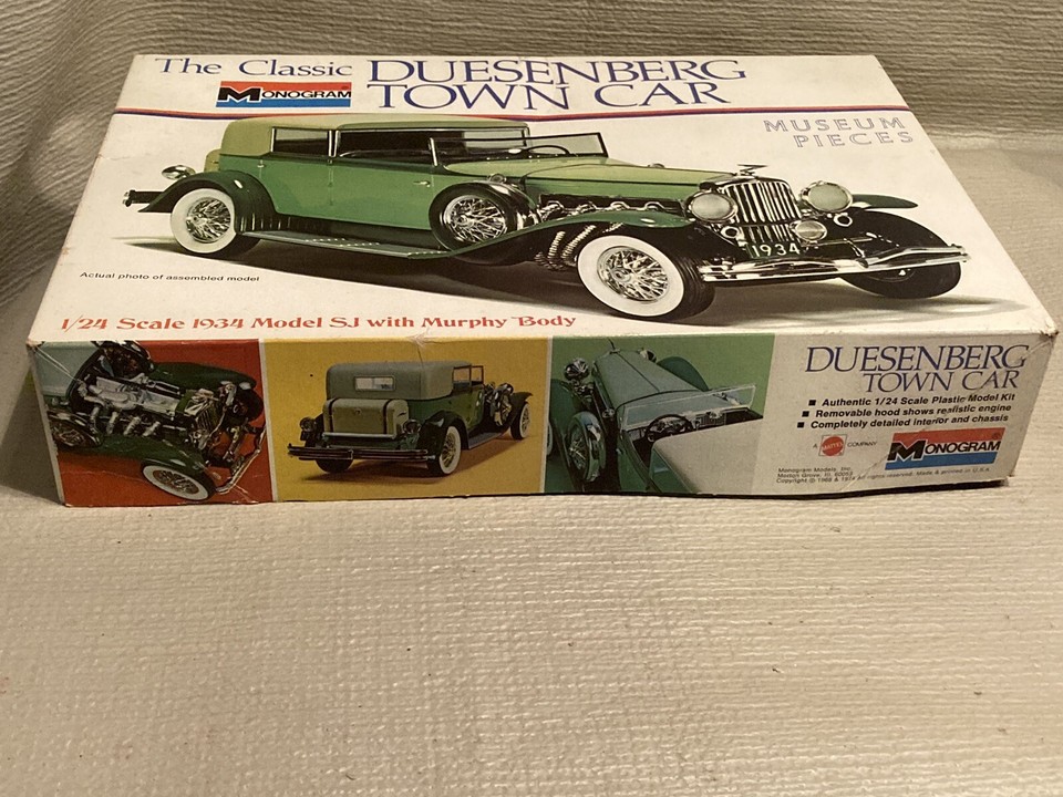 Monogram The Classic Duesenberg Town Car Model - 1/24 Scale Kit# 7549 ...