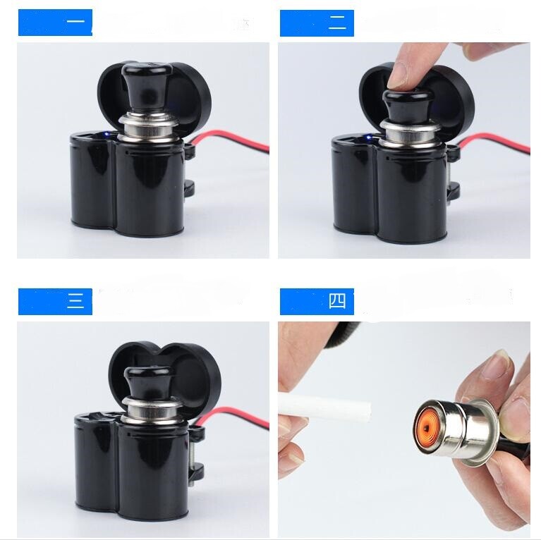 Motorcycle Waterproof Cigarette Lighter 12V/24V Car Chargerl USB With ...