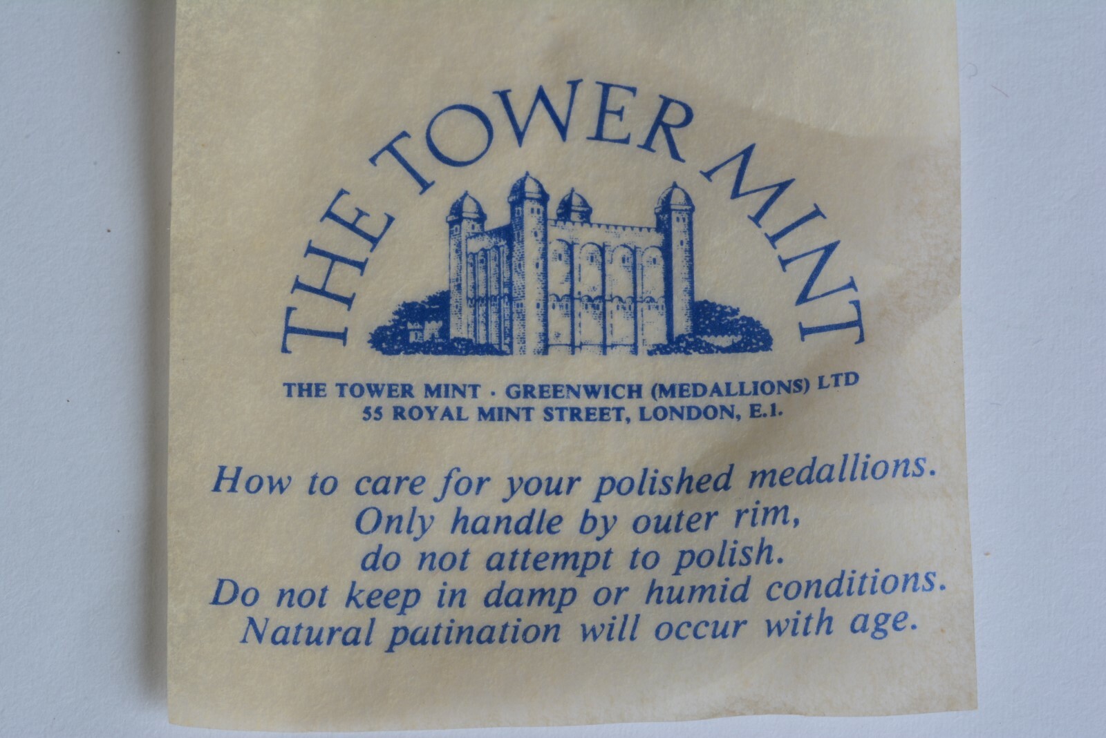 The Tower Mint silver Medallion 12th Anniversay Ace Luncheon 5th July ...