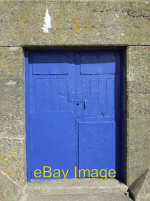 Photo 6x4 Blue door, eastern breakwater Fishguard/Abergwaun Just a ...