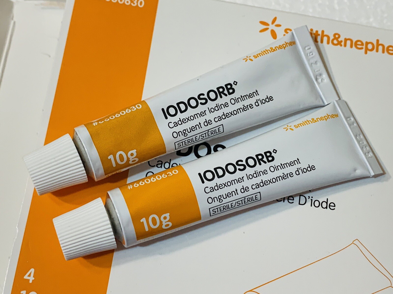 2 X IODOSORB Smith&Nephew Cadexomer Iodine Gel Wound Dressing 10g(.35oz ...