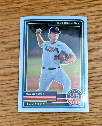 MAVRICK RIZY 2023 Panini USA Baseball Stars & Stripes #14 18U National ...