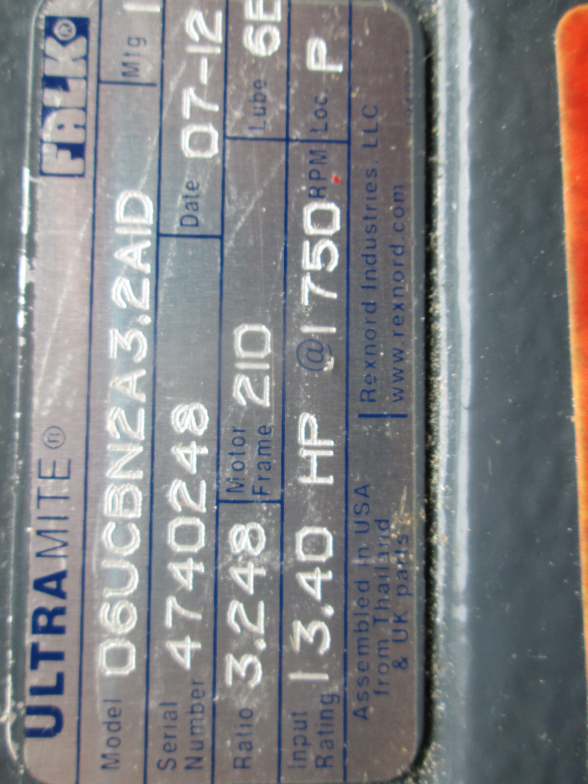 Falk Ultramite Gear Box Speed Reducer 06UCBN2A3.2A1D 3.2 1 13.40 ...