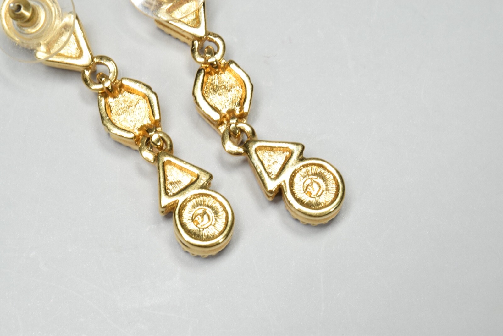 Vintage Swarovski Swan Logo Multi Crystal Gold Tone D… - Gem