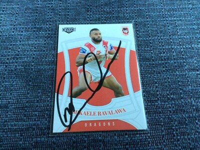 Mikaele Ravalawa Signed 2023 Elite Nrl Trading Card St George illawarra ...