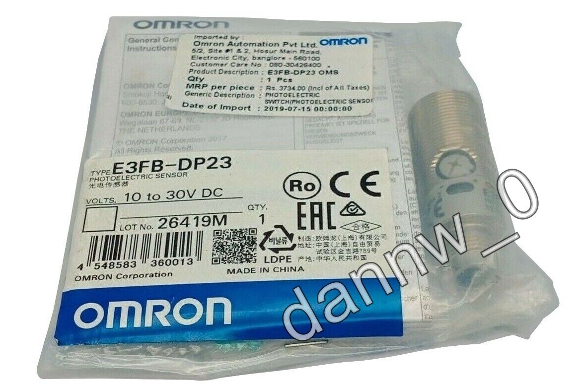 Omron E3fb-dp23 Photoelectric Sensor Cylindrical Diffuse for sale ...