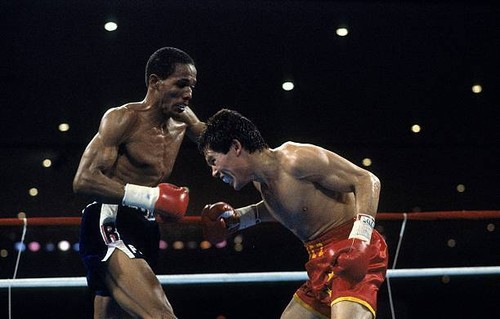 Rodolfo Aguilar Lands A Punch V Julio Cesar Chavez Old Boxing Photo | eBay