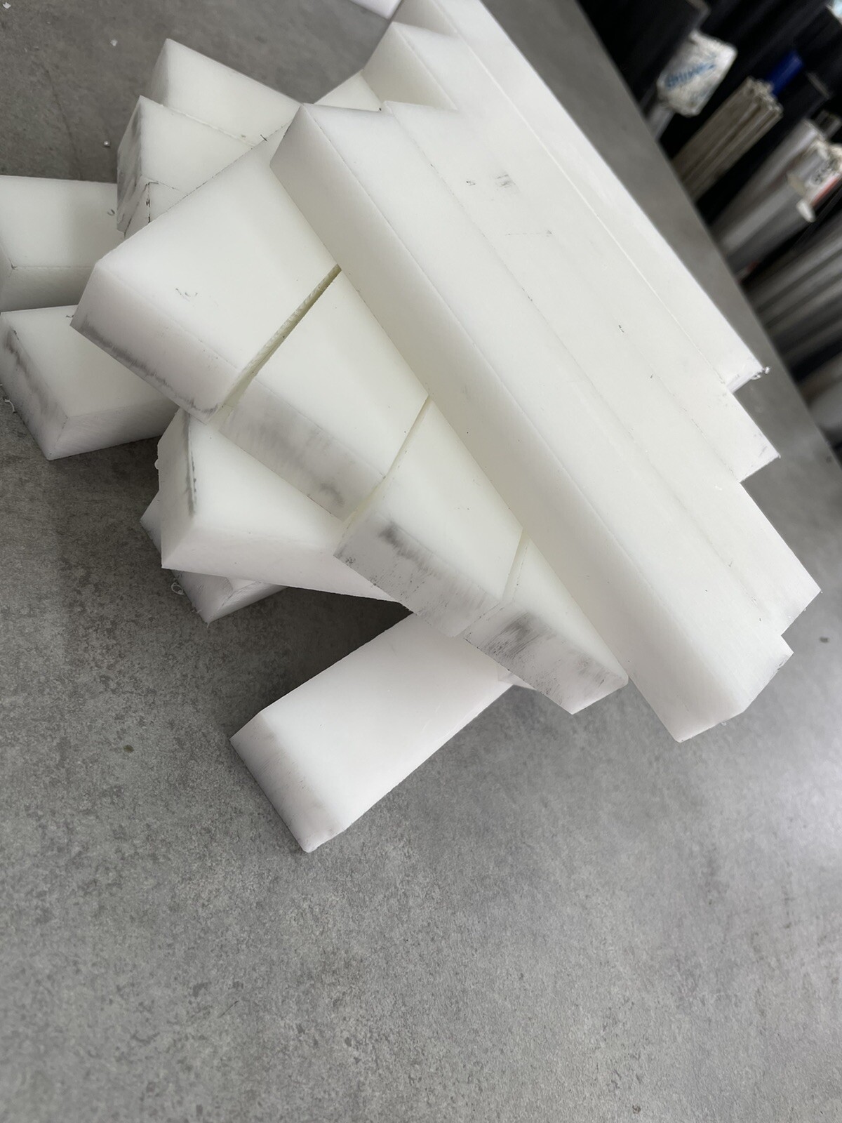 Acetal/Delrin/Sustrain C 30mm x 16mm Natural/White, Flat Bar, 150mm ...