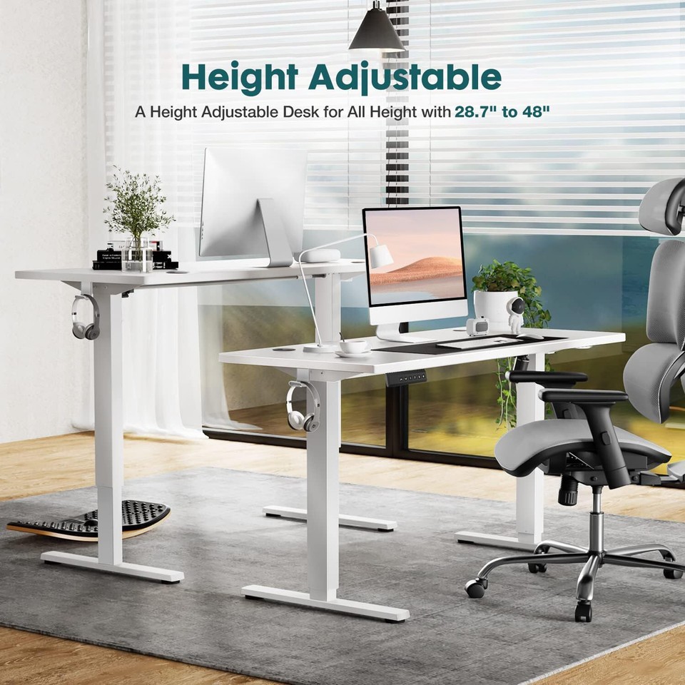 24x40 Inches Standing Desk Adjustable Height with Cable Management ...