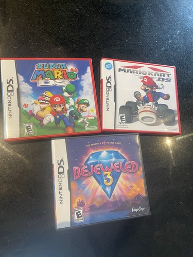 Nintendo DS Case Lot - Super Mario 64, Mario Kart, Bejeweled 3 - Cases ...