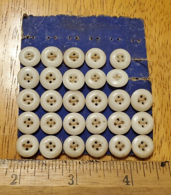 Lot of Vintage Small White Buttons | eBay